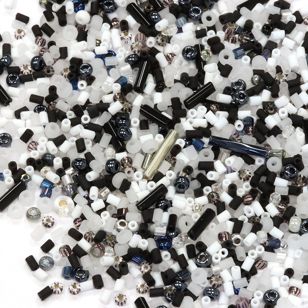 Seed Bead Mix Monochrome - Pack of 50g