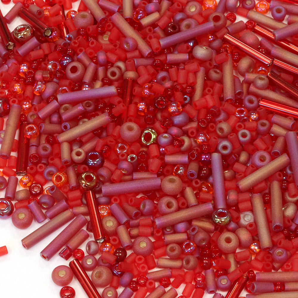 Seed Bead Mix Red - Pack of 50g