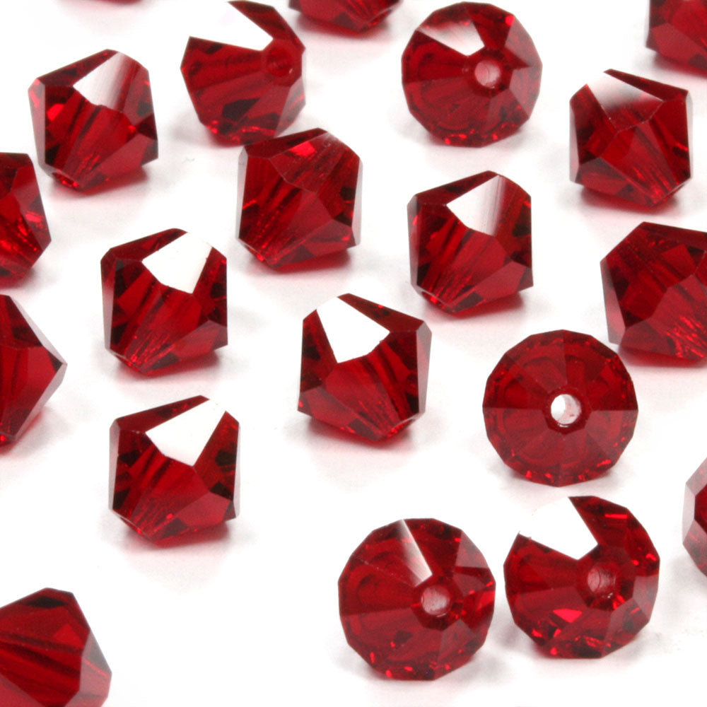 Preciosa Siam Bicone 6mm - Pack of 12